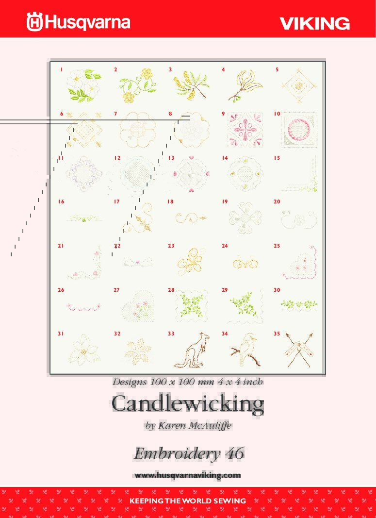 VIKING DISK #046 CANDLEWICKING - Stony Brook Sew & Vac: Sewing Shop and ...